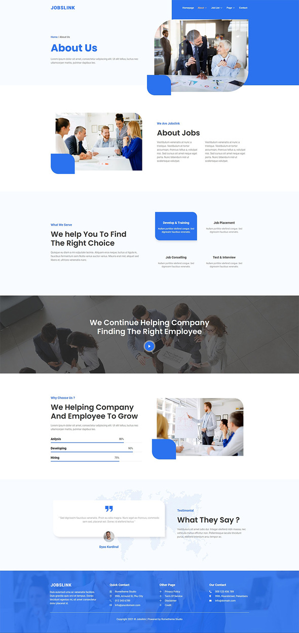 Jobslink – Human Resource & Recruitment Agency Elementor Template Kit ...