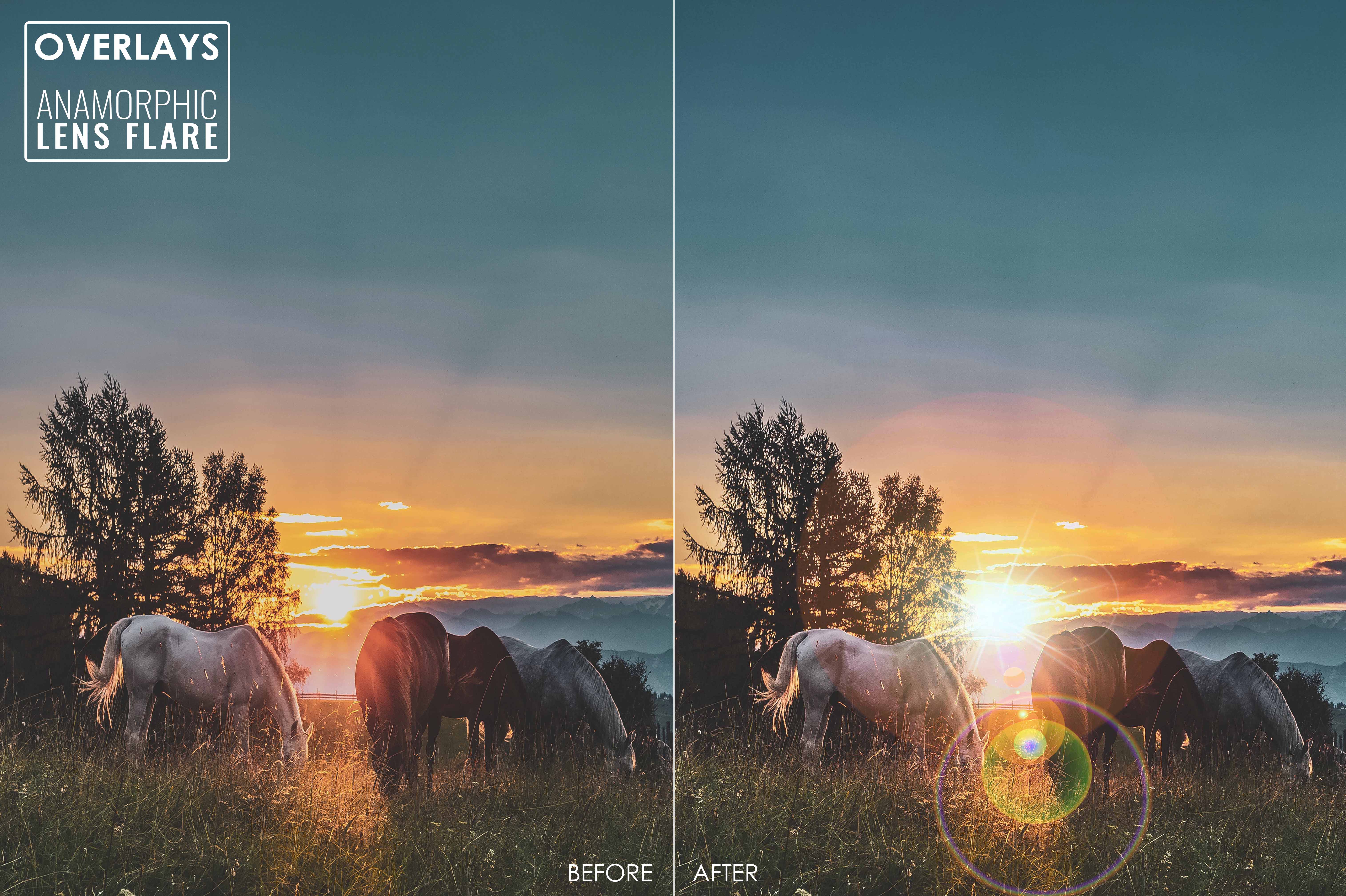 40 Anamorphic Lens Flare Overlays, Add-ons | GraphicRiver