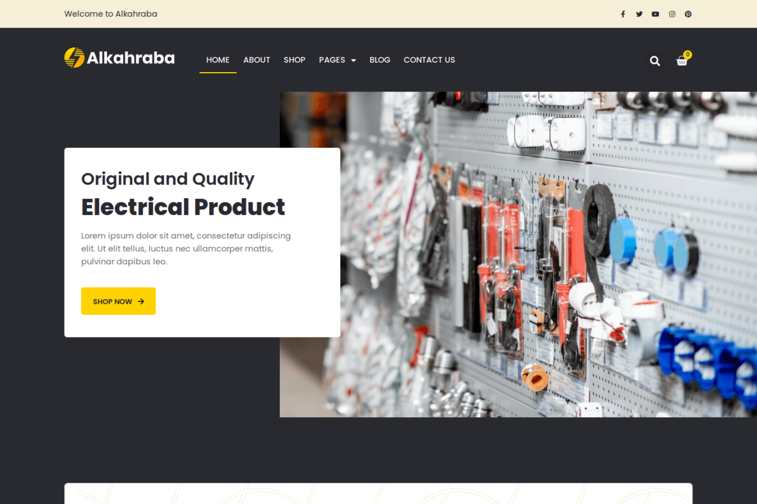 Alkahraba - Electrical Shop & Store WooCommerce Elementor Template Kit by aStylers