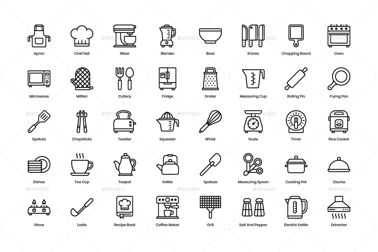 Kitchen Icons, Icons | GraphicRiver