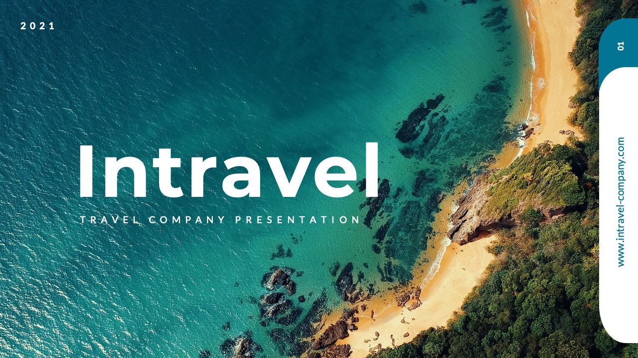 INTRAVEL – Travel Company Presentation PowerPoint Template ...