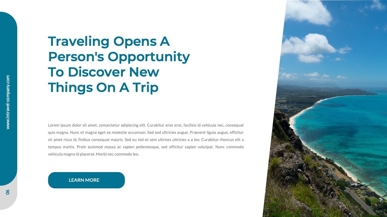 INTRAVEL – Travel Company Presentation PowerPoint Template ...