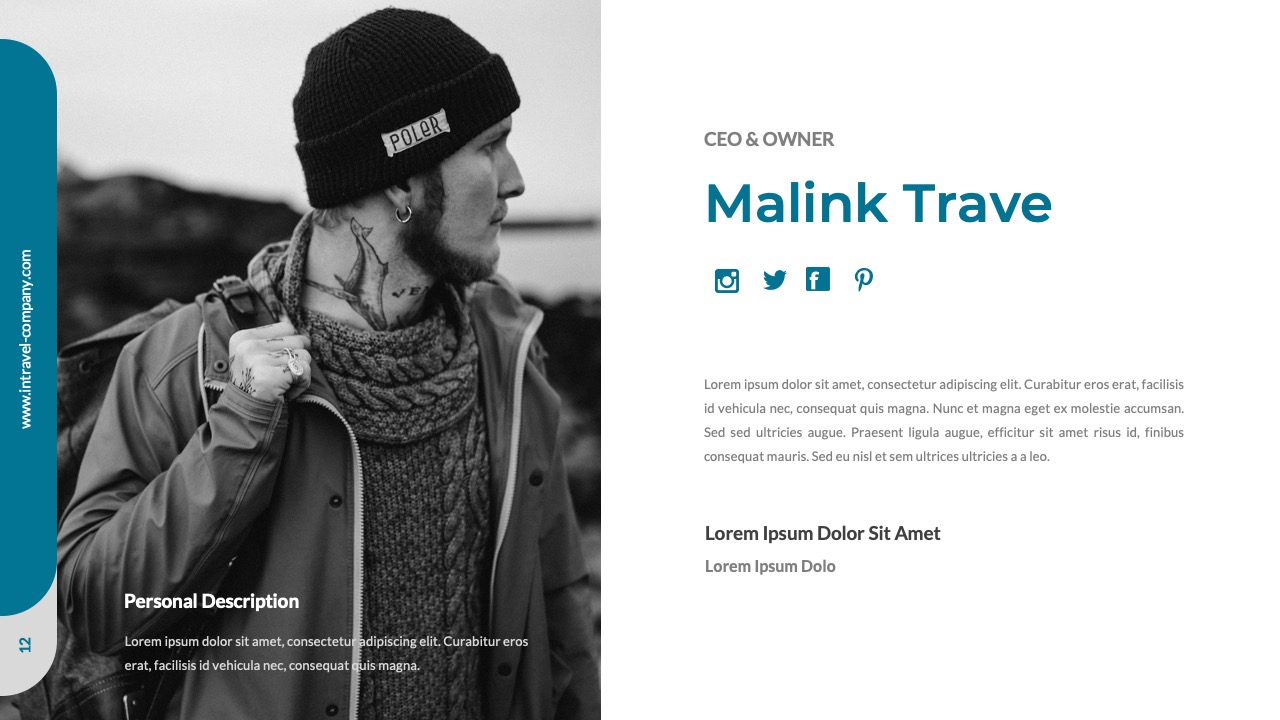 INTRAVEL – Travel Company Presentation PowerPoint Template ...