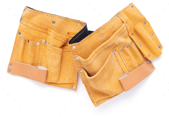 Tool belt isolated on white background. Construction belt for tools ...