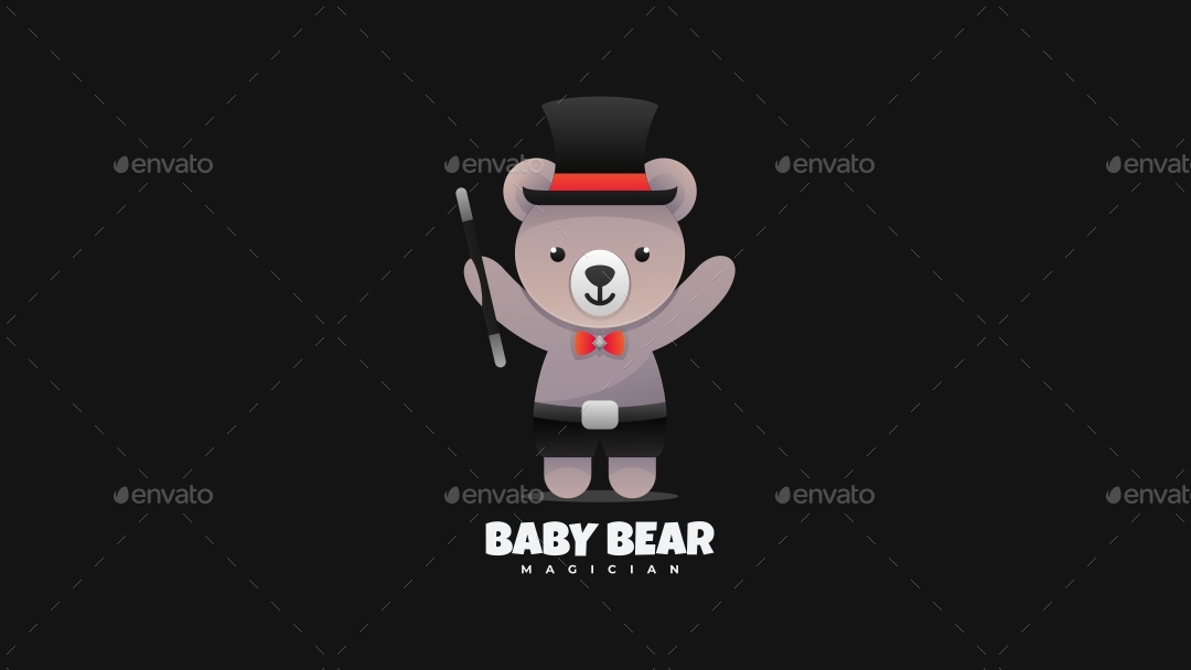 Baby Bear Gradient Logo Template, Logo Templates | GraphicRiver