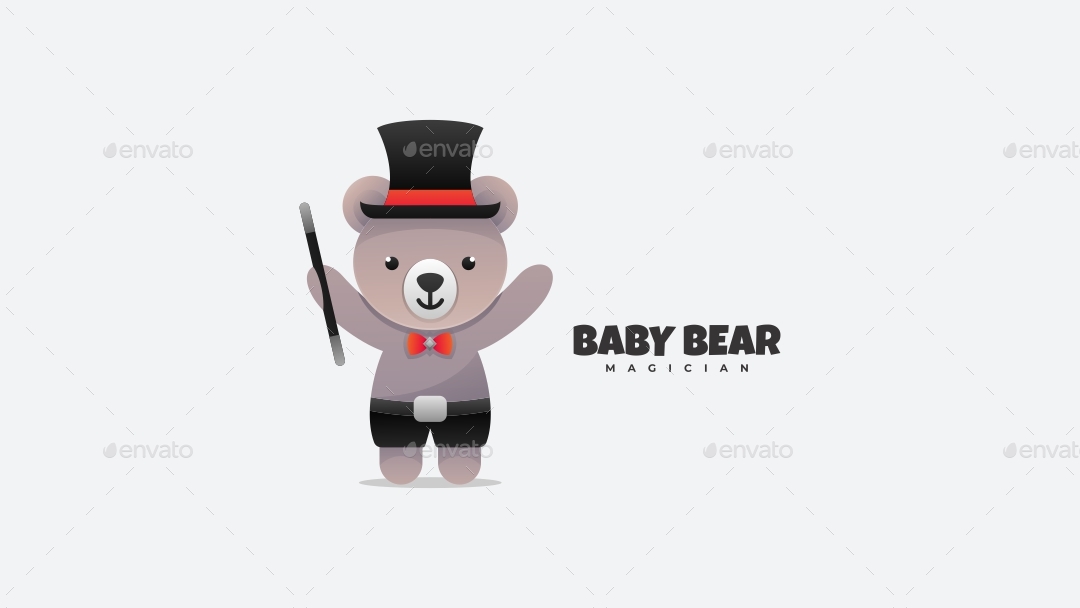 Baby Bear Gradient Logo Template, Logo Templates | GraphicRiver