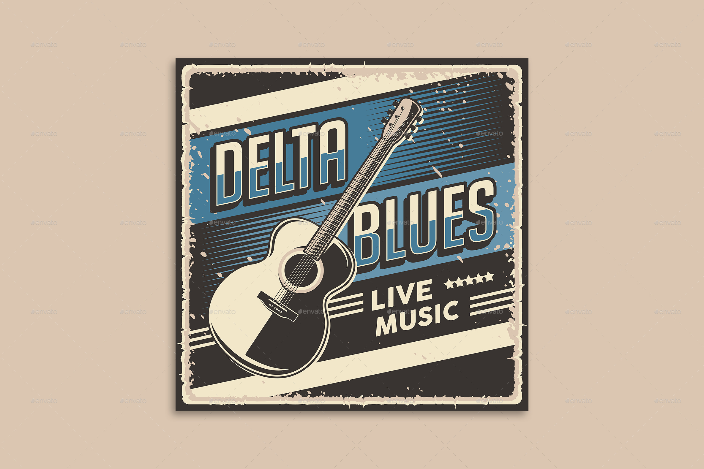 Retro Rustic Music Instrument Poster, Vectors | GraphicRiver