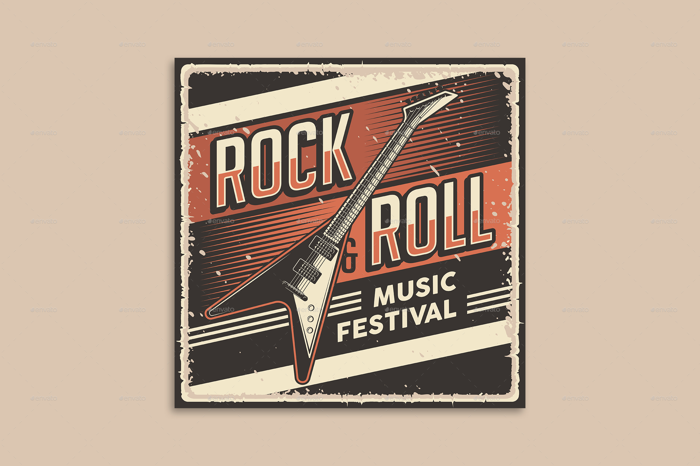 Retro Rustic Music Instrument Poster, Vectors | GraphicRiver