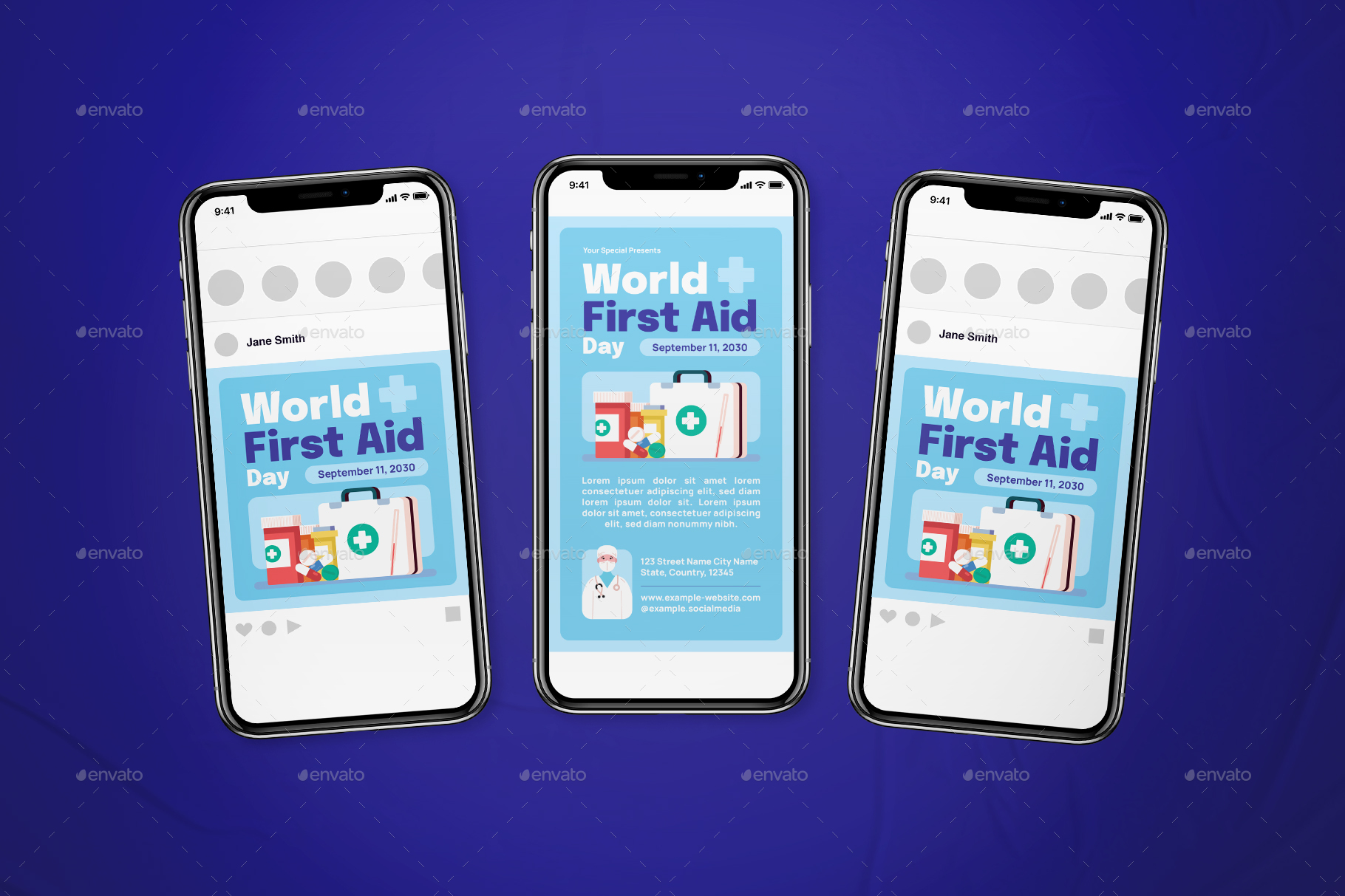 World First Aid Day Flyer Set, Print Templates | GraphicRiver