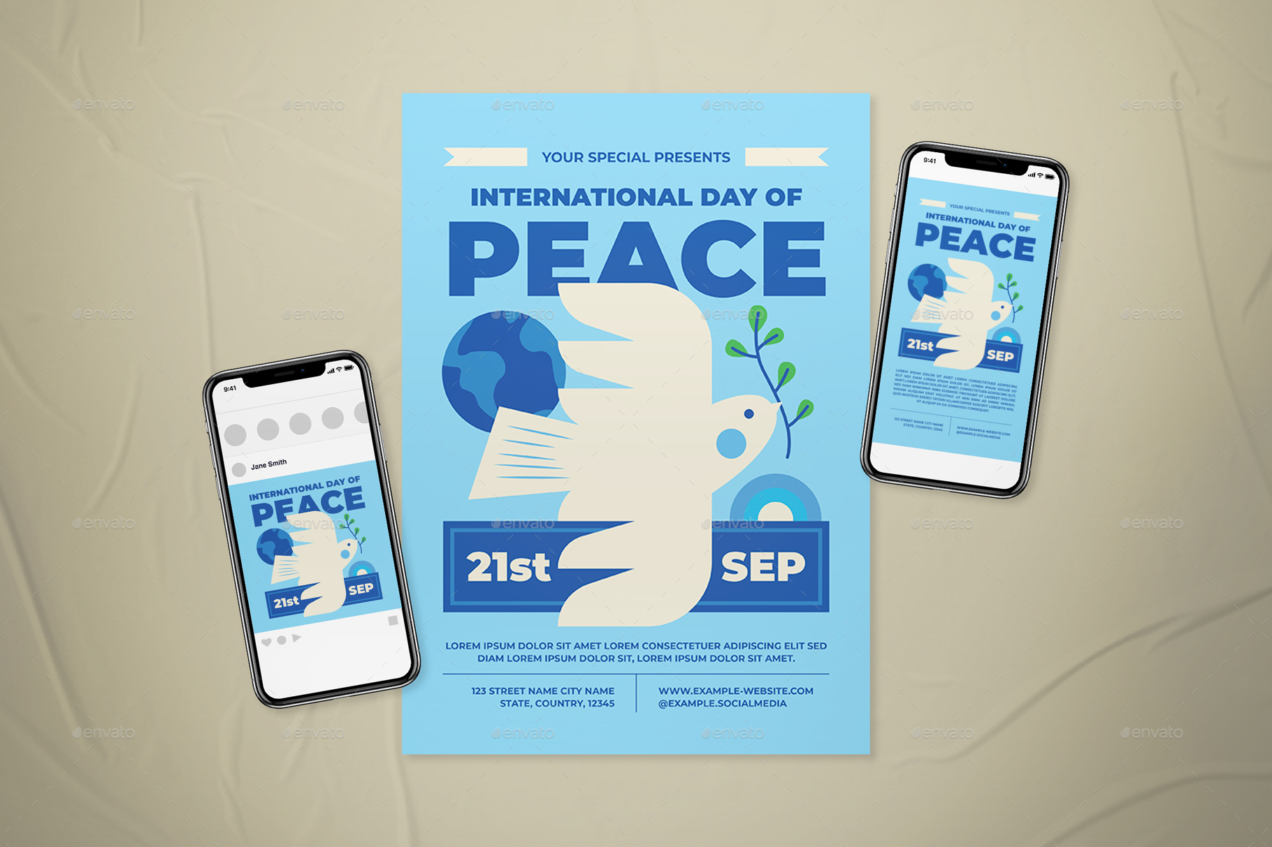 International Day of Peace Flyer Set, Print Templates | GraphicRiver