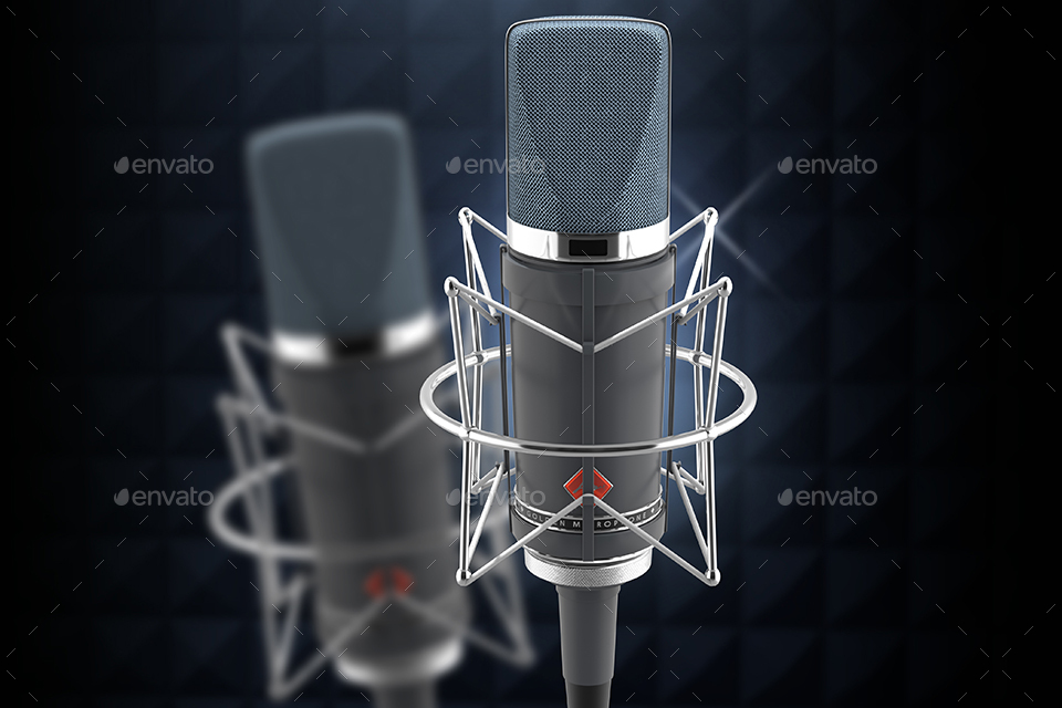 Studio Microphone 3D Renders, Graphics | GraphicRiver