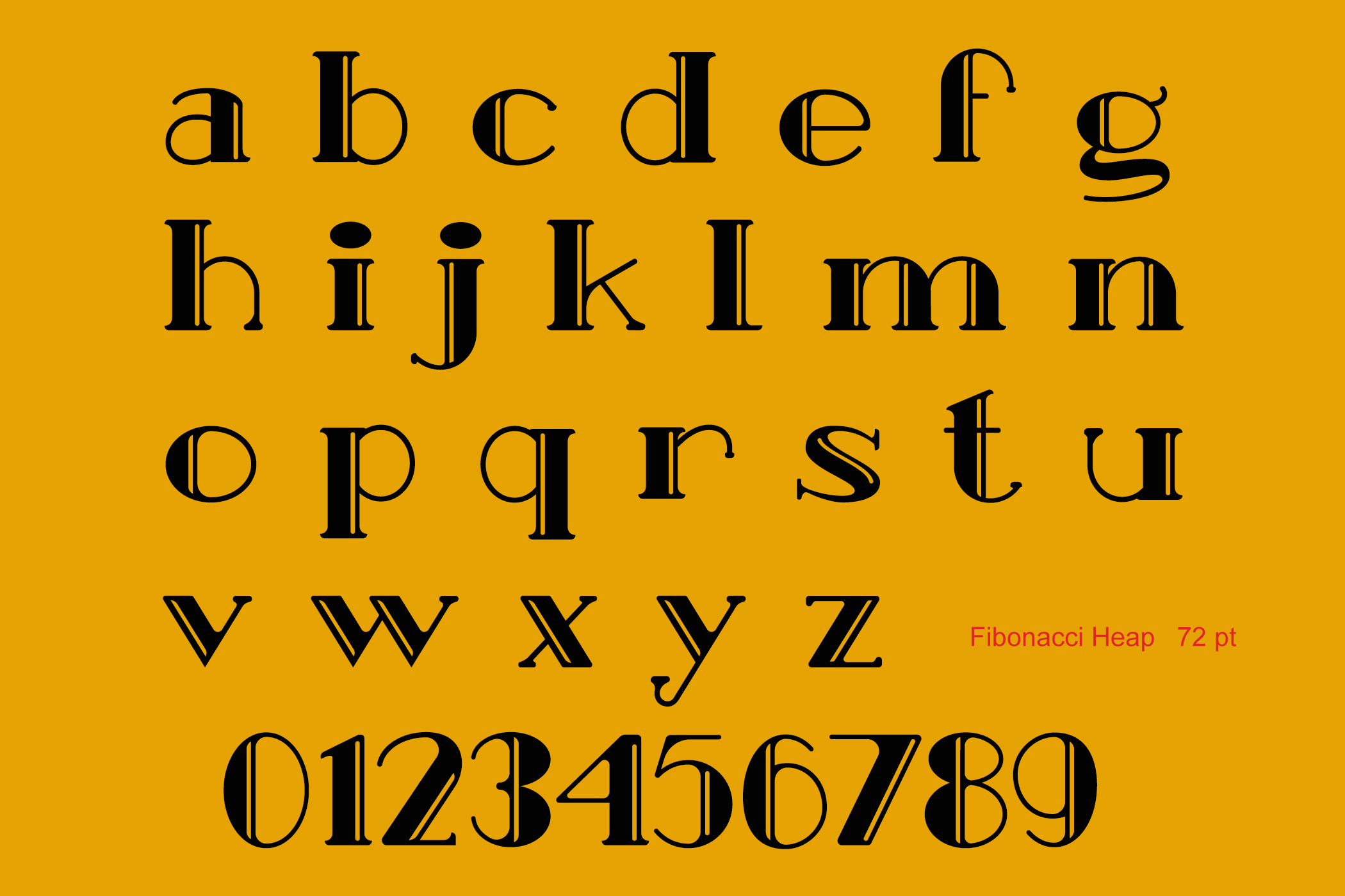 Fibonacci Heap, Fonts | GraphicRiver