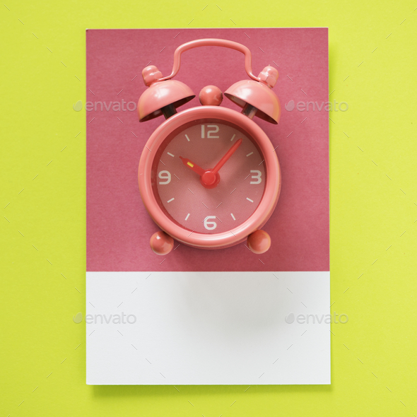 Pink pastel analog alarm clock Stock Photo by Rawpixel | PhotoDune