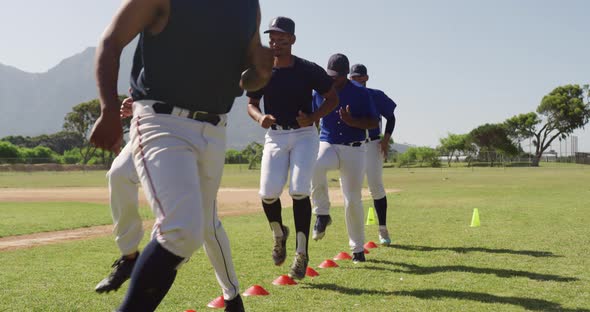 Baseball players training before playing, Stock Footage | VideoHive