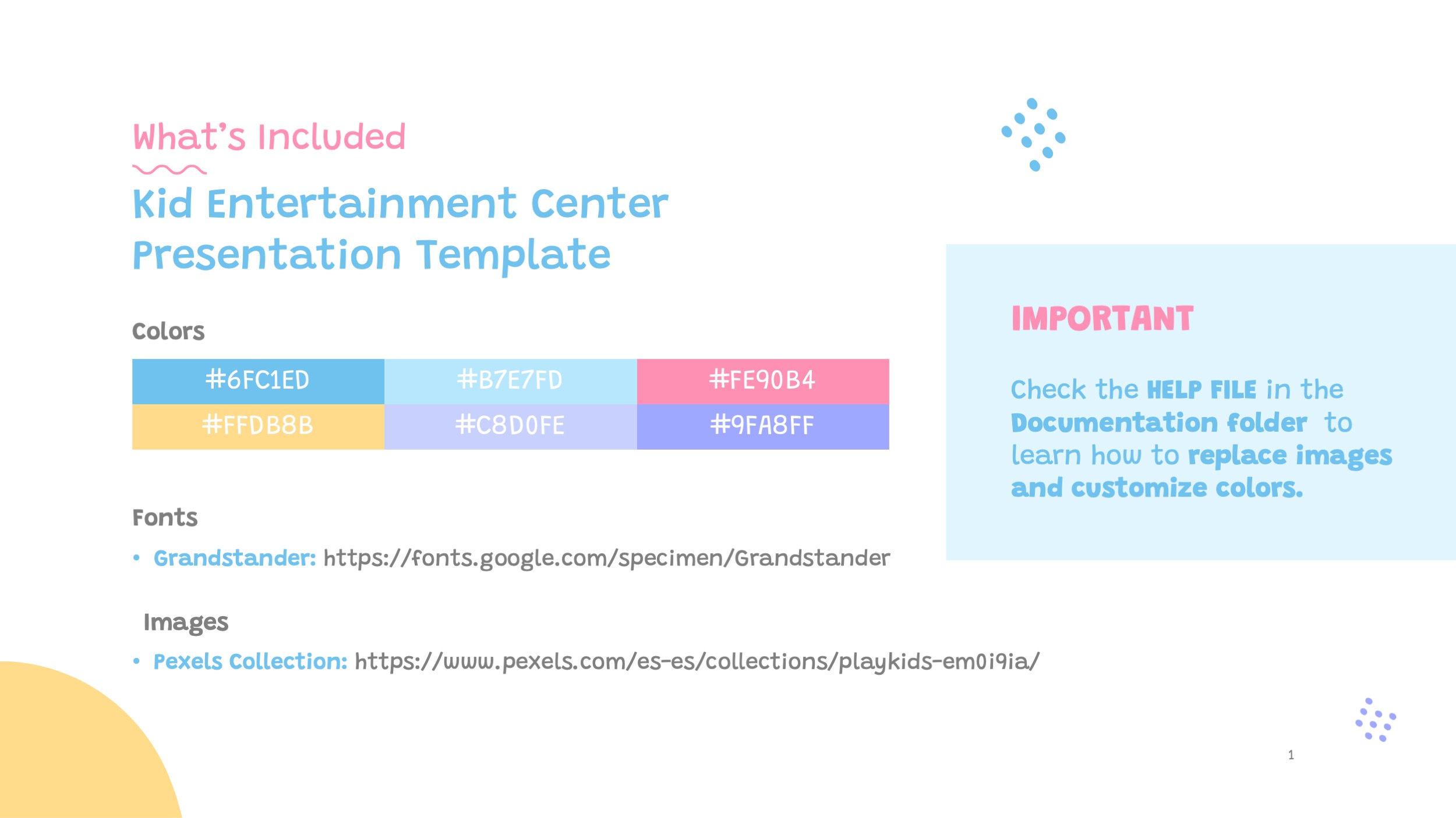 Kid Entertainment Center PowerPoint Presentation Template, Presentation ...