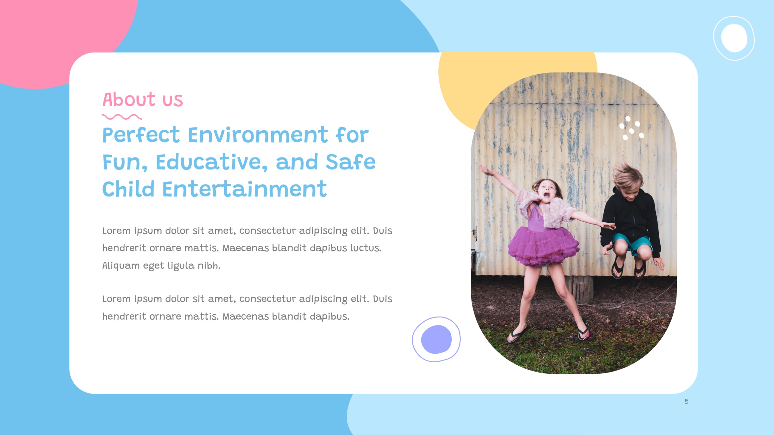 Kid Entertainment Center PowerPoint Presentation Template, Presentation ...