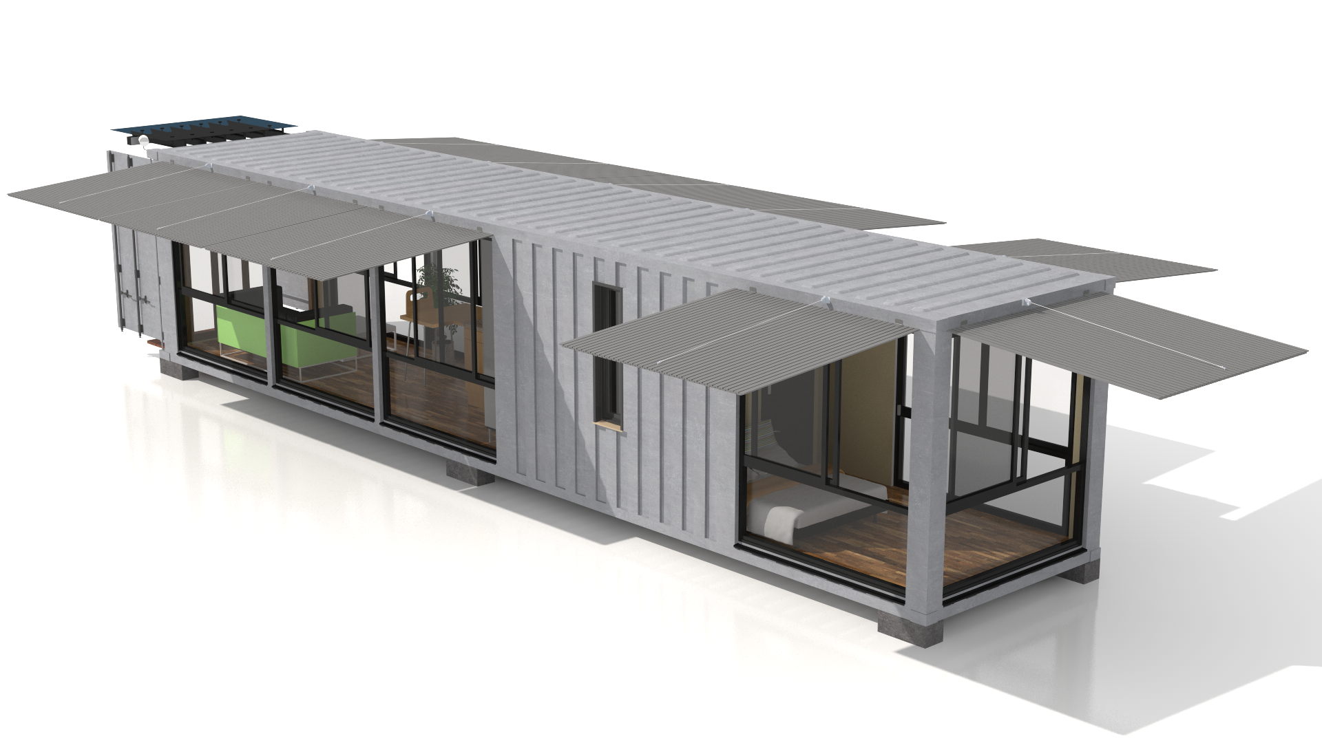 Container Glass House by Benz_creation | 3DOcean