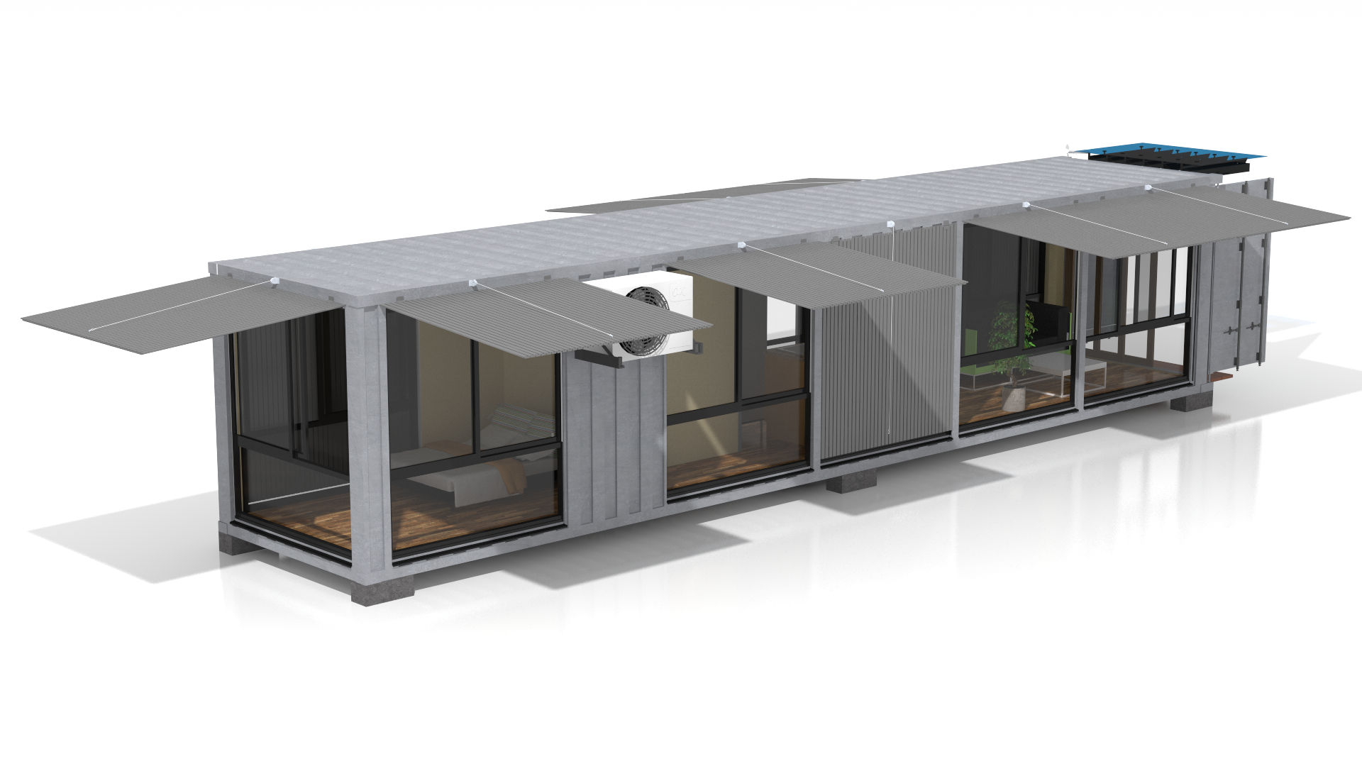 Container Glass House by Benz_creation | 3DOcean
