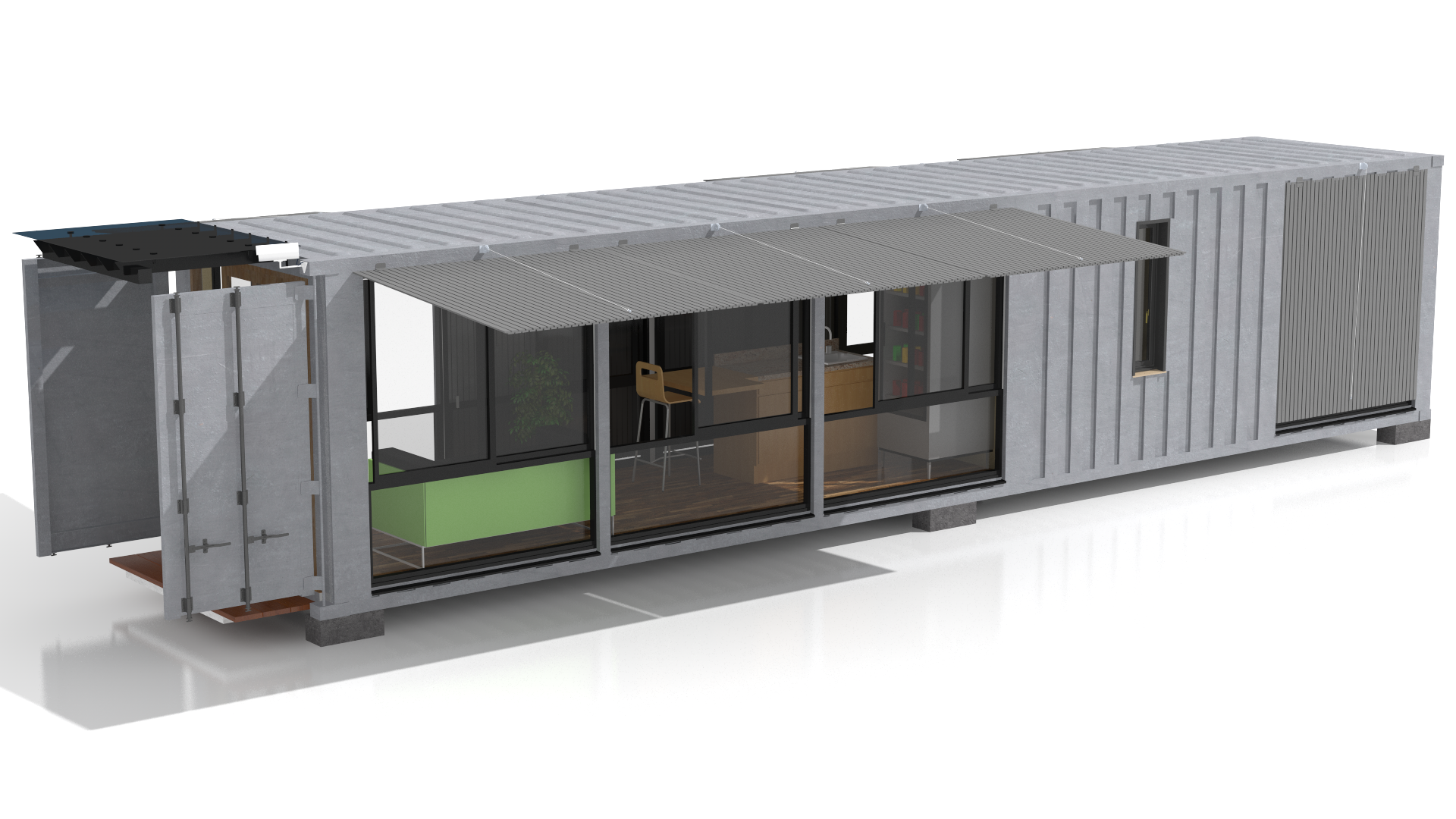 Container Glass House by Benz_creation | 3DOcean