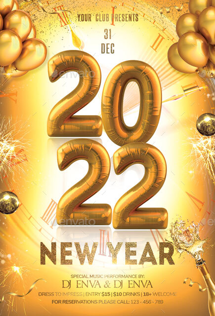 2022 New Year by oloreon | GraphicRiver