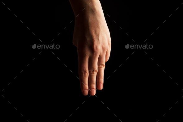 Hand Showing Sign of M Alphabet in American Sign Language (ASL ...