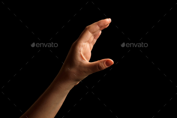 Hand Showing Sign of C Alphabet in American Sign Language (ASL ...