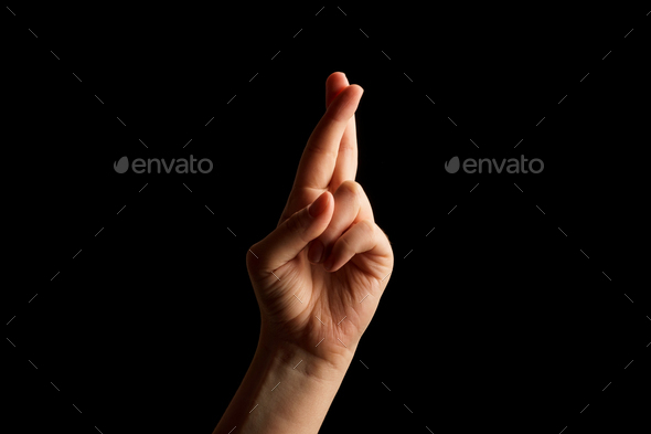 Hand Showing Sign of R Alphabet in American Sign Language (ASL ...
