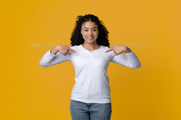 Two Thumbs Pointing At Self