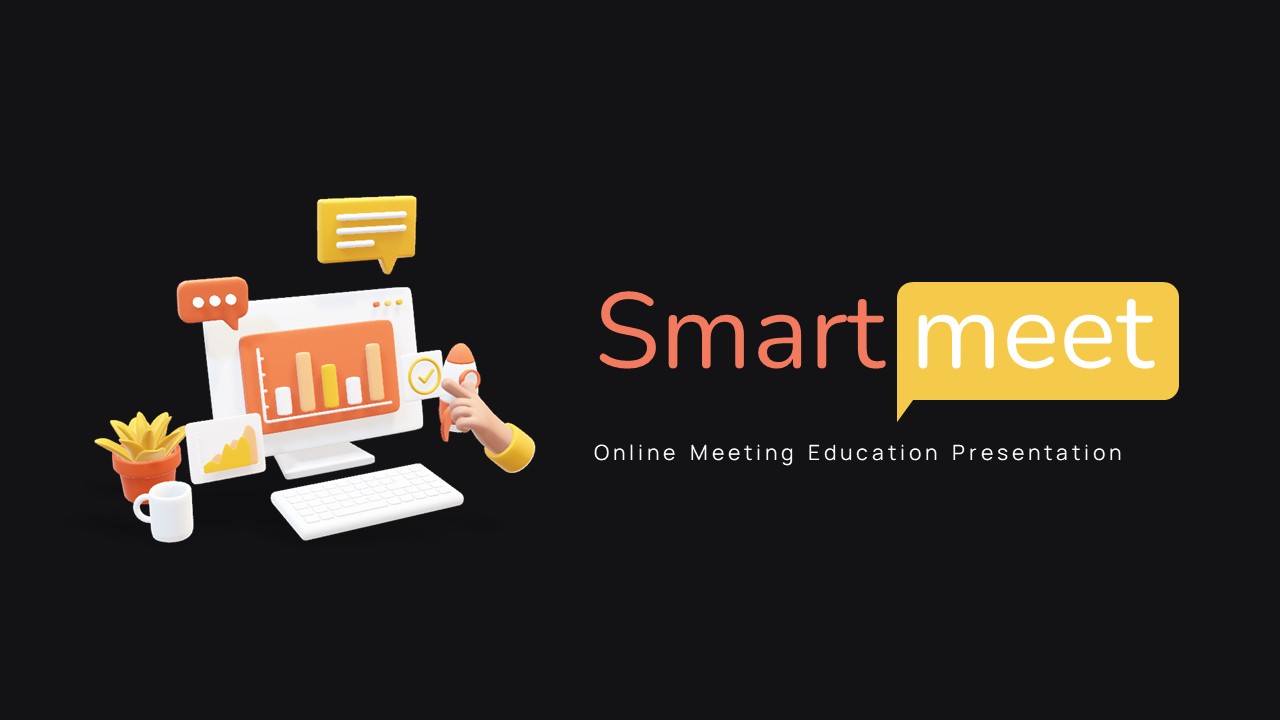 Smartmeet Online Meeting Education Modern PowerPoint Template ...