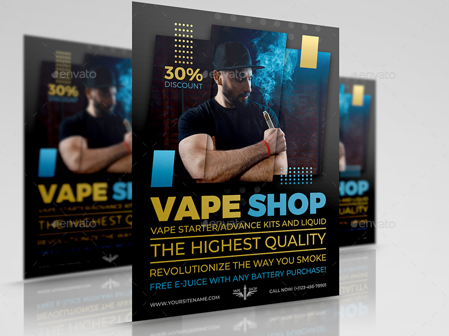 Vape Shop Advertising Bundle, Print Templates | GraphicRiver