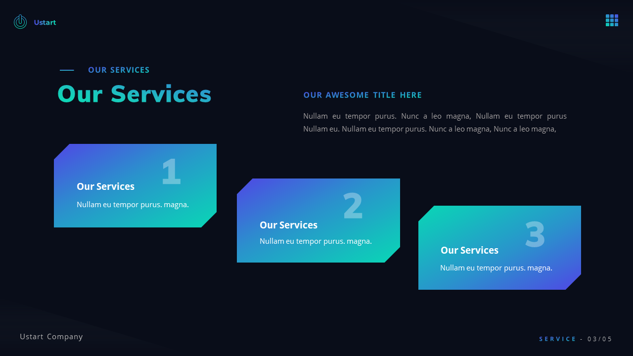 Ustart - Start-Up Presentation PowerPoint Template, Presentation Templates