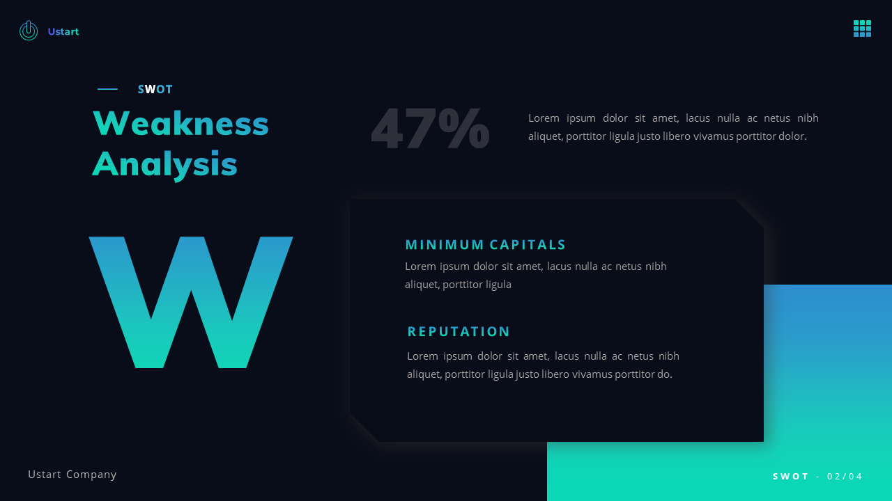 Ustart - Start-Up Presentation PowerPoint Template, Presentation Templates