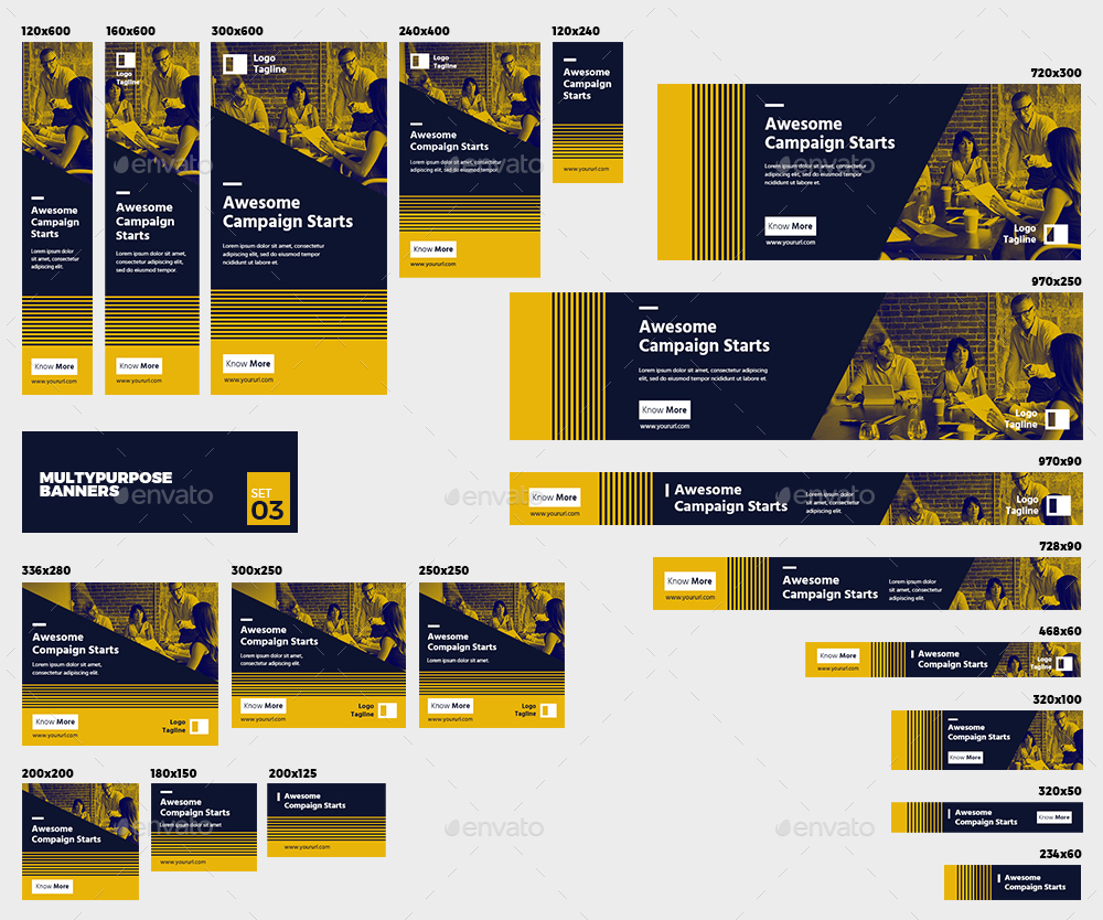 Multipurpose Banners Bundle, Web Elements | GraphicRiver