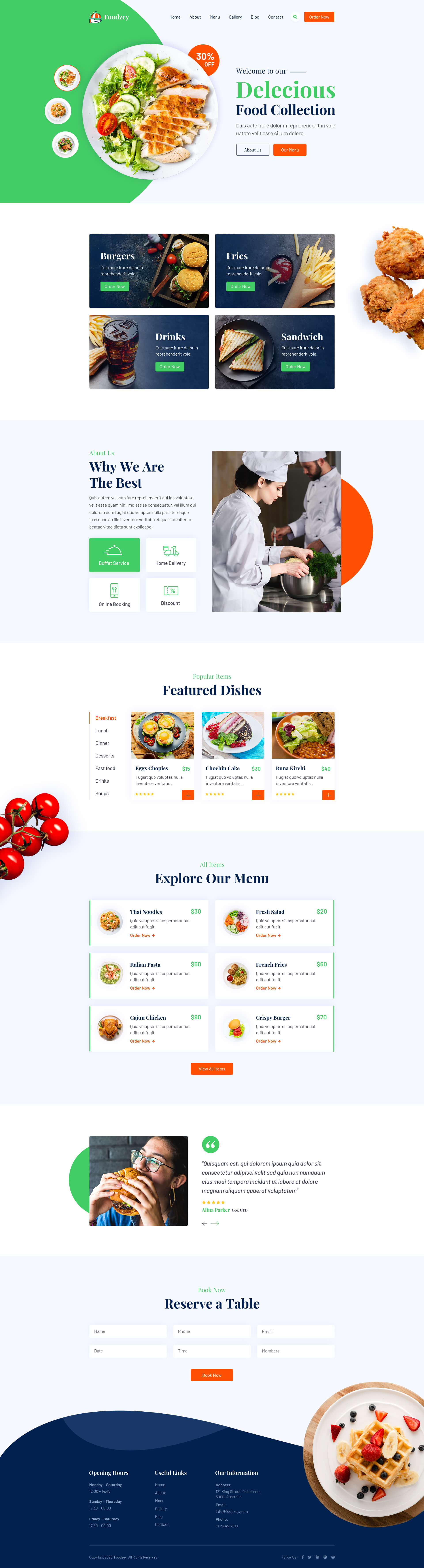 Foodzey - Restaurant Elementor Template Kit by designingmedia | ThemeForest