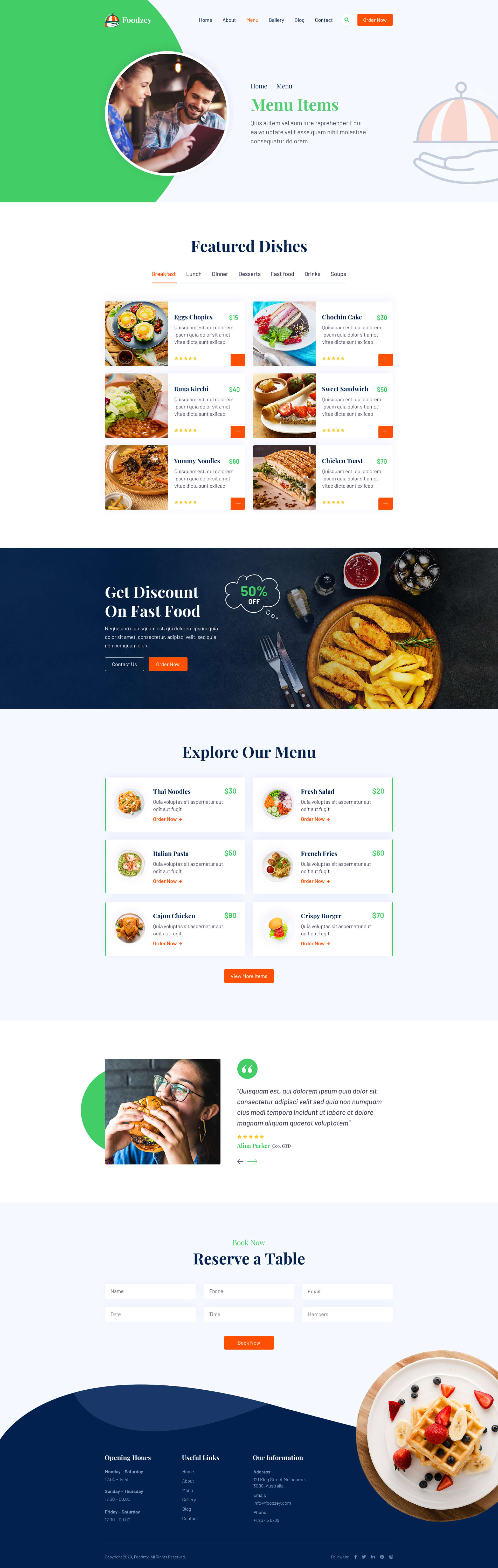 Foodzey - Restaurant Elementor Template Kit by designingmedia | ThemeForest