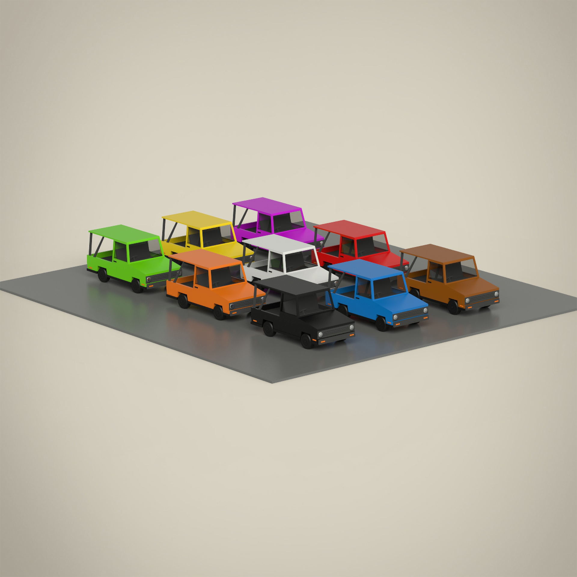Cartoon Car Collection by deepocean3d | 3DOcean
