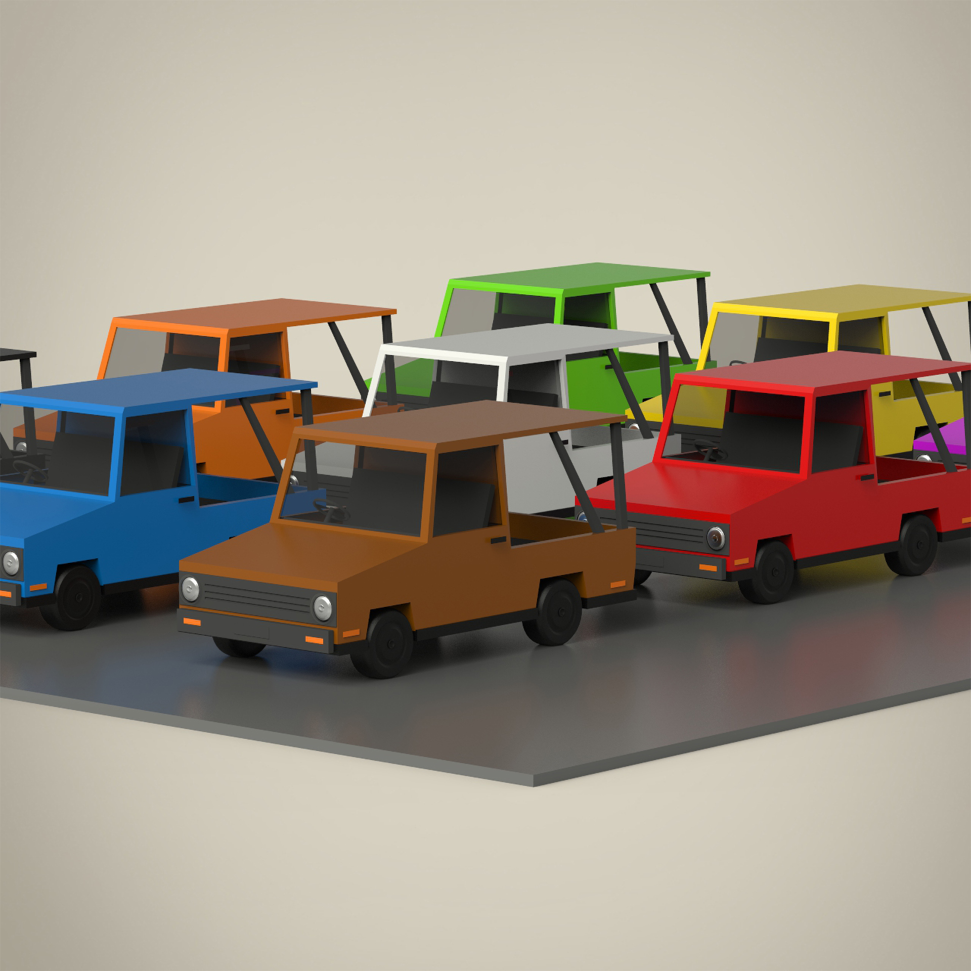 Cartoon Car Collection by deepocean3d | 3DOcean