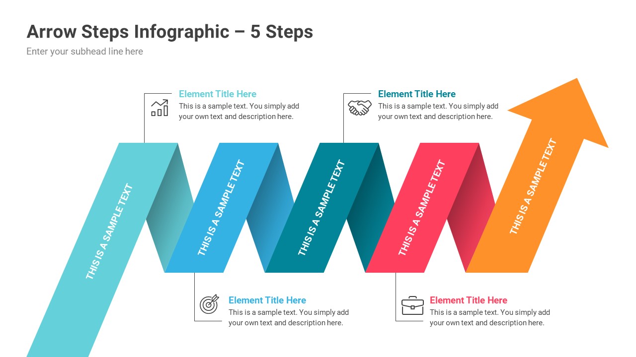 Arrow Infographics PowerPoint Template Diagrams, Presentation Templates