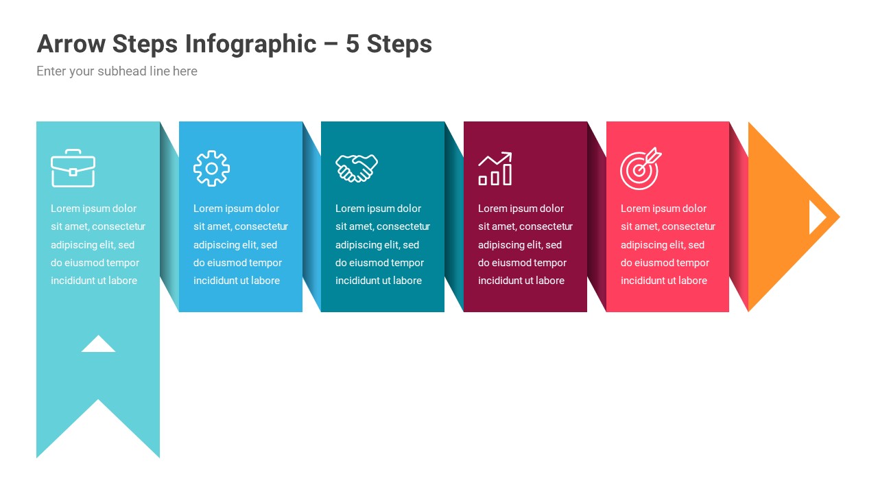 Arrow Infographics PowerPoint Template Diagrams, Presentation Templates