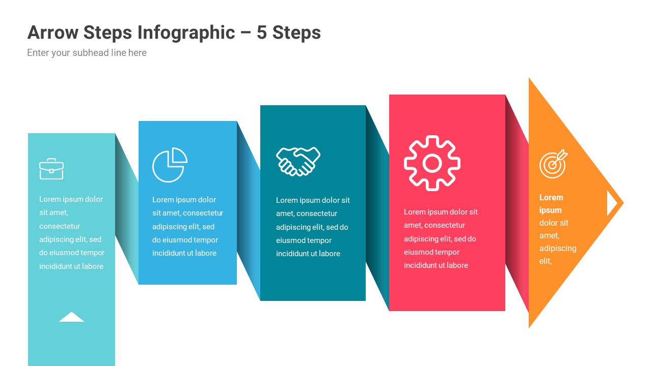 Arrow Infographics PowerPoint Template Diagrams, Presentation Templates