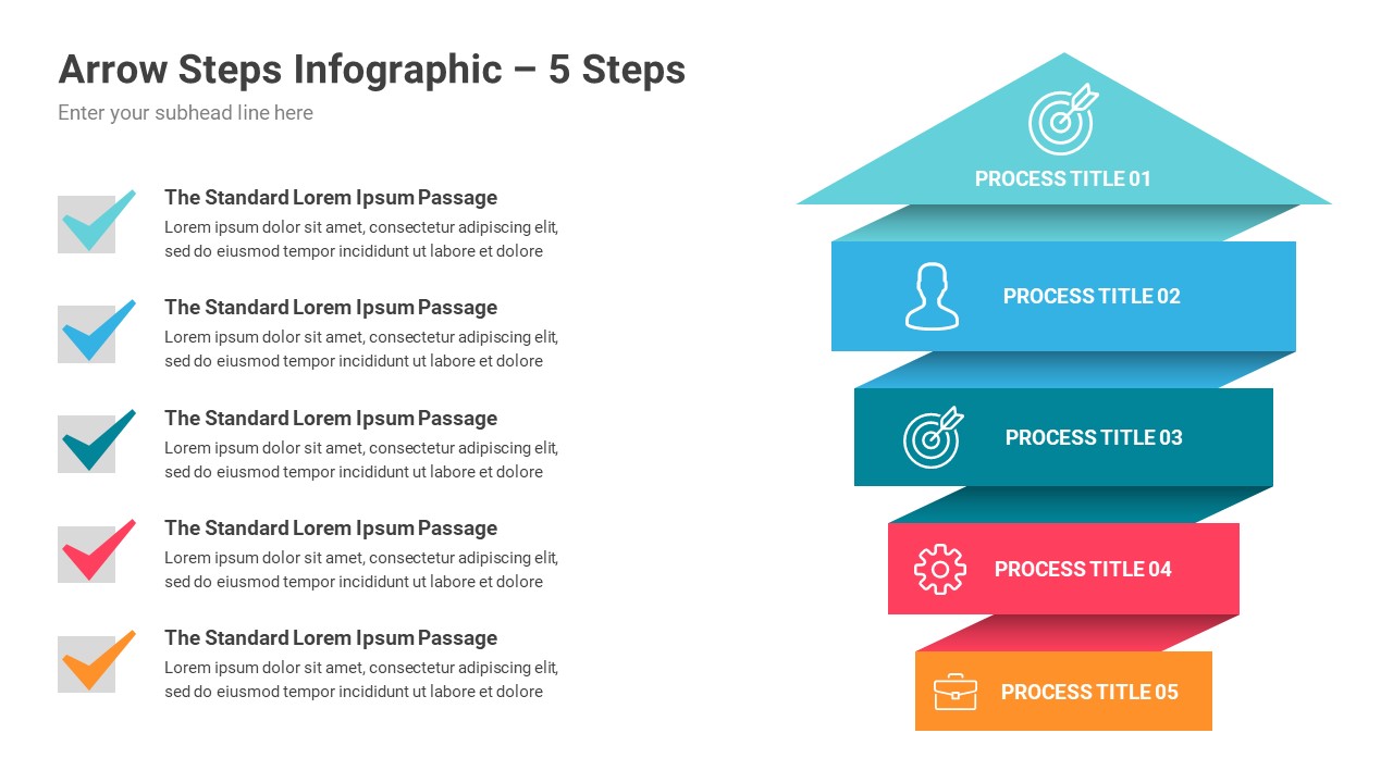 Arrow Infographics PowerPoint Template Diagrams, Presentation Templates