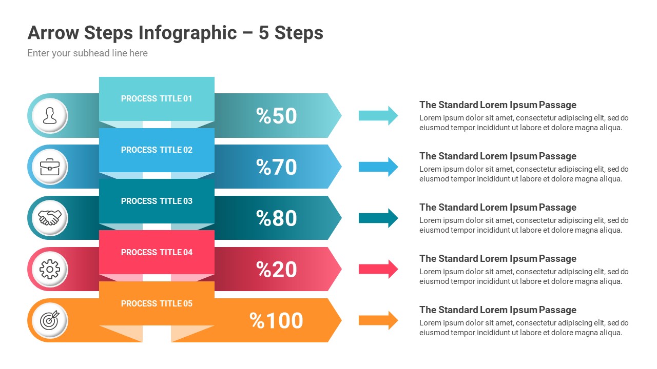 Arrow Infographics PowerPoint Template Diagrams, Presentation Templates