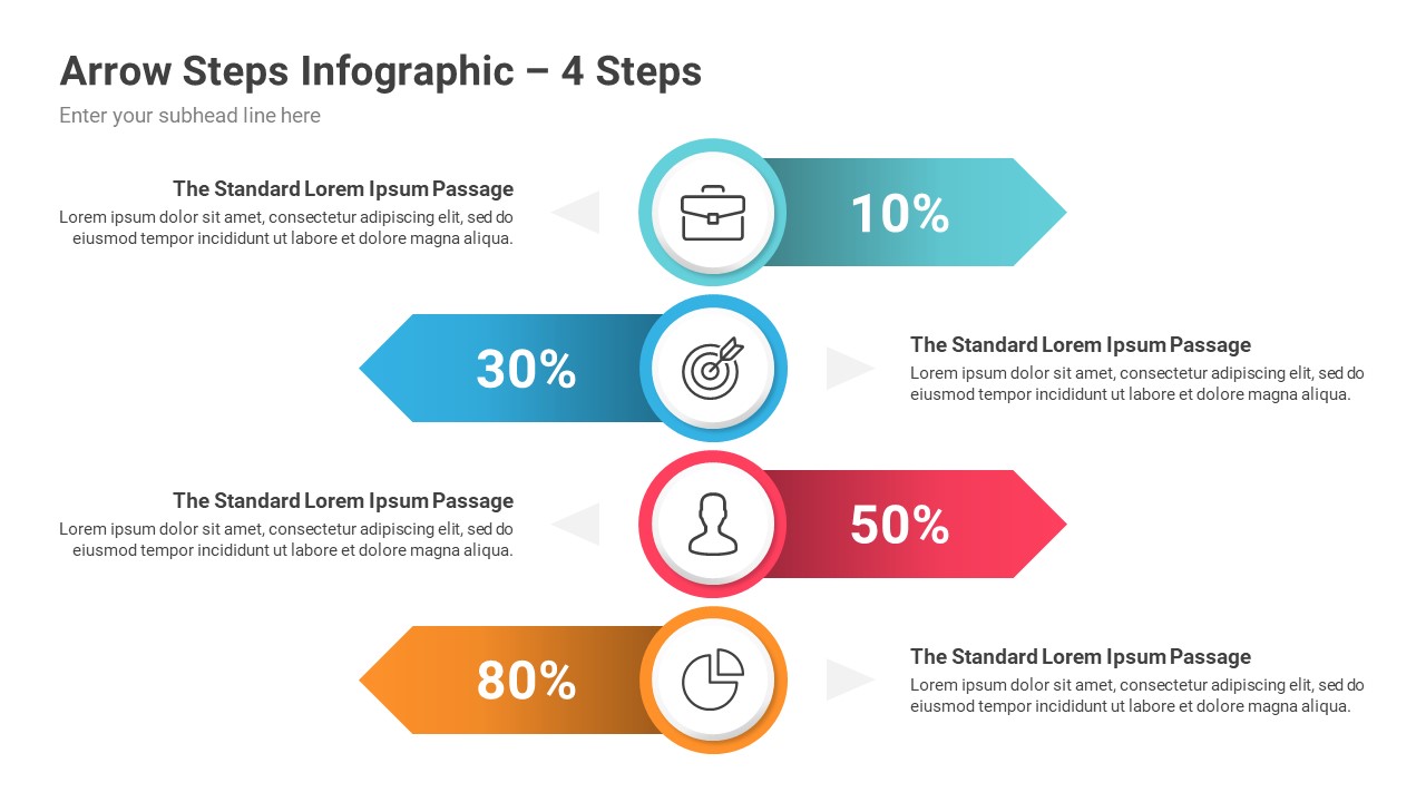 Arrow Infographics PowerPoint Template Diagrams, Presentation Templates
