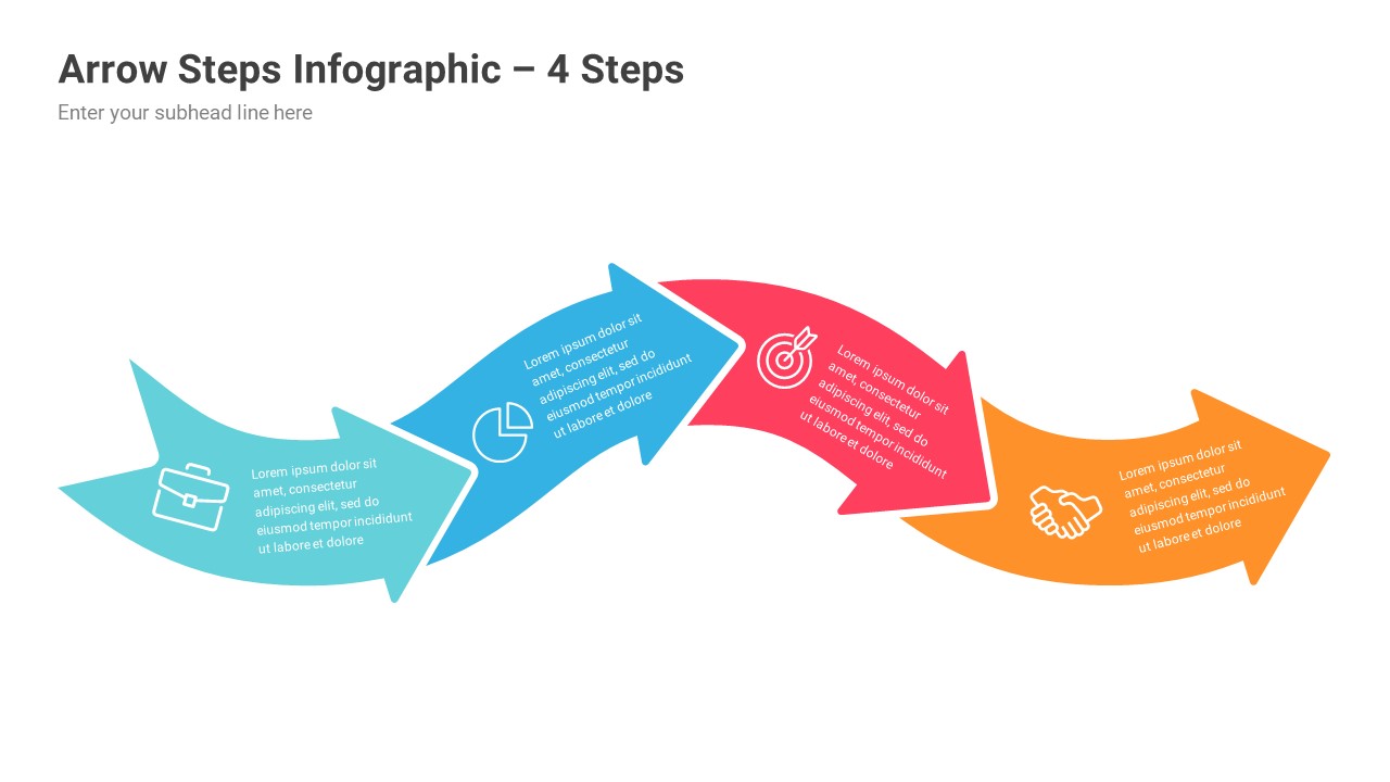 Arrow Infographics PowerPoint Template Diagrams, Presentation Templates