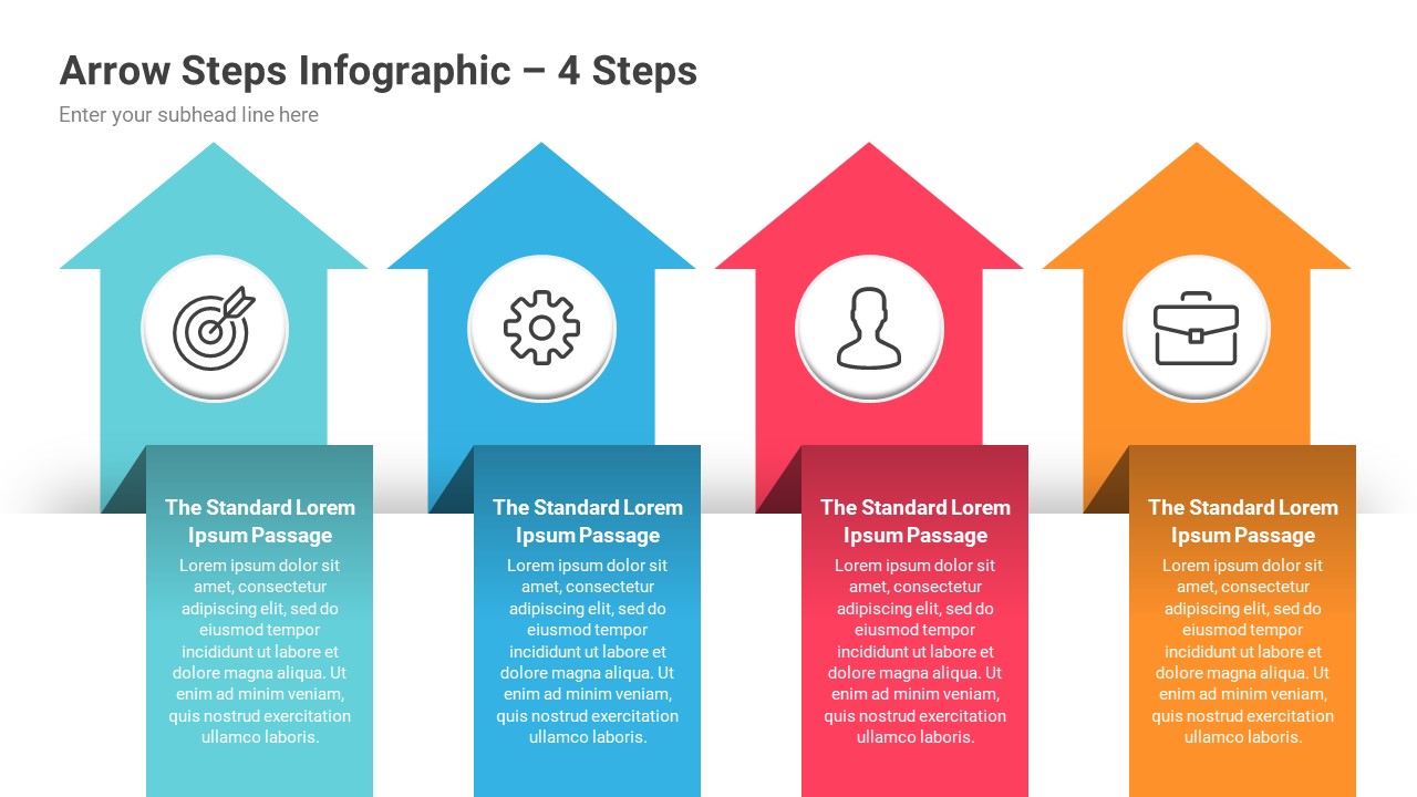 Arrow Infographics PowerPoint Template Diagrams, Presentation Templates