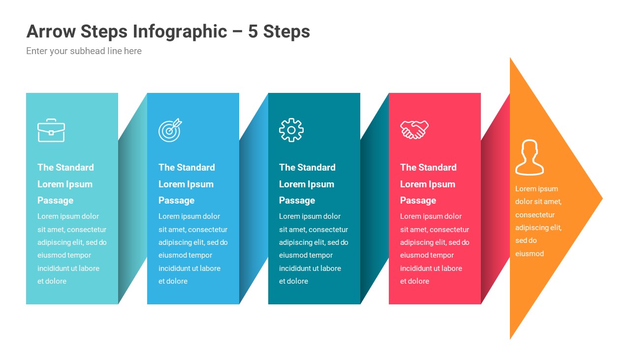 Arrow Infographics PowerPoint Template Diagrams, Presentation Templates