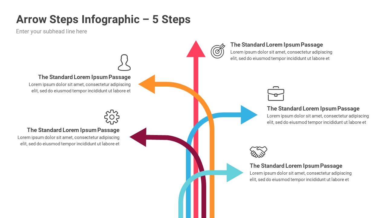 Arrow Infographics PowerPoint Template Diagrams, Presentation Templates