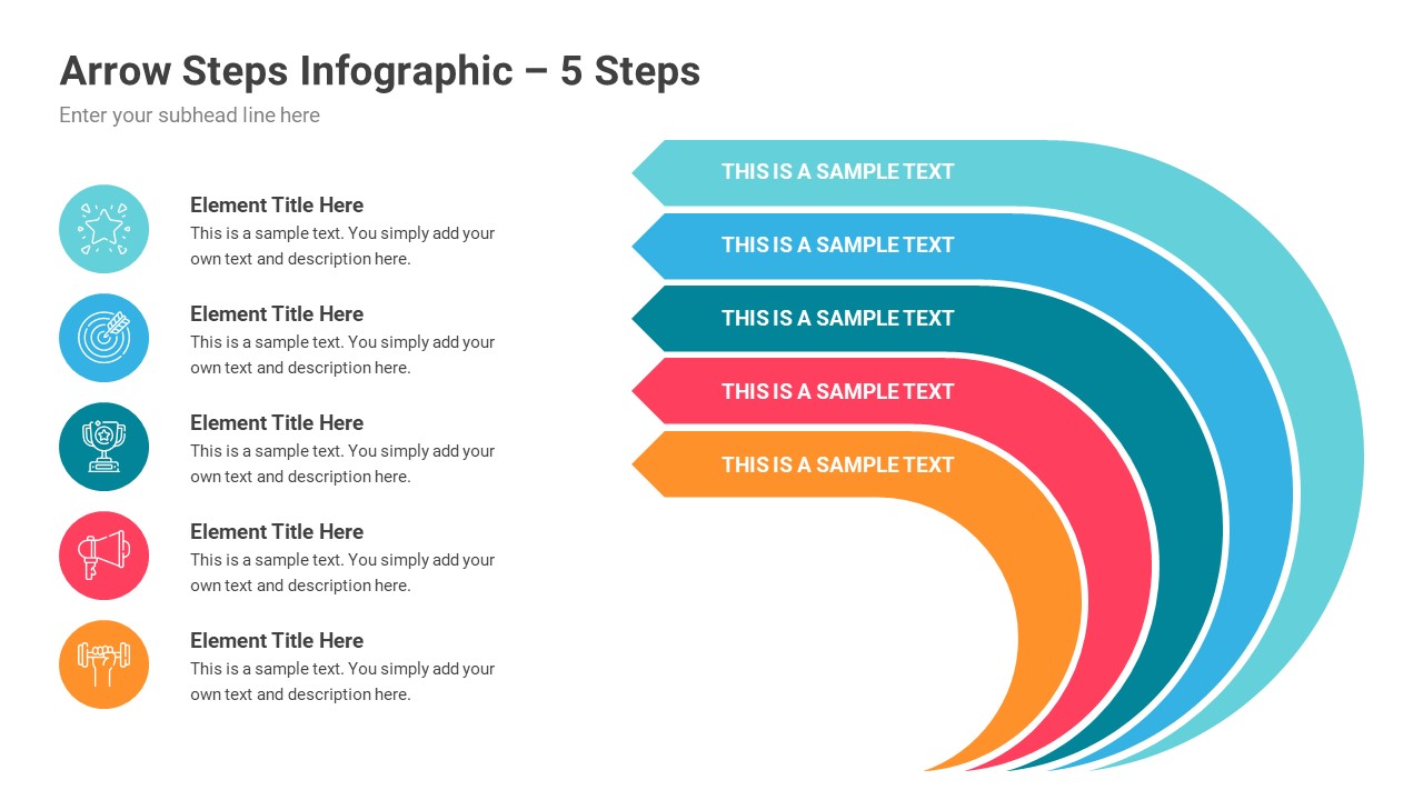 Arrow Infographics PowerPoint Template Diagrams, Presentation Templates