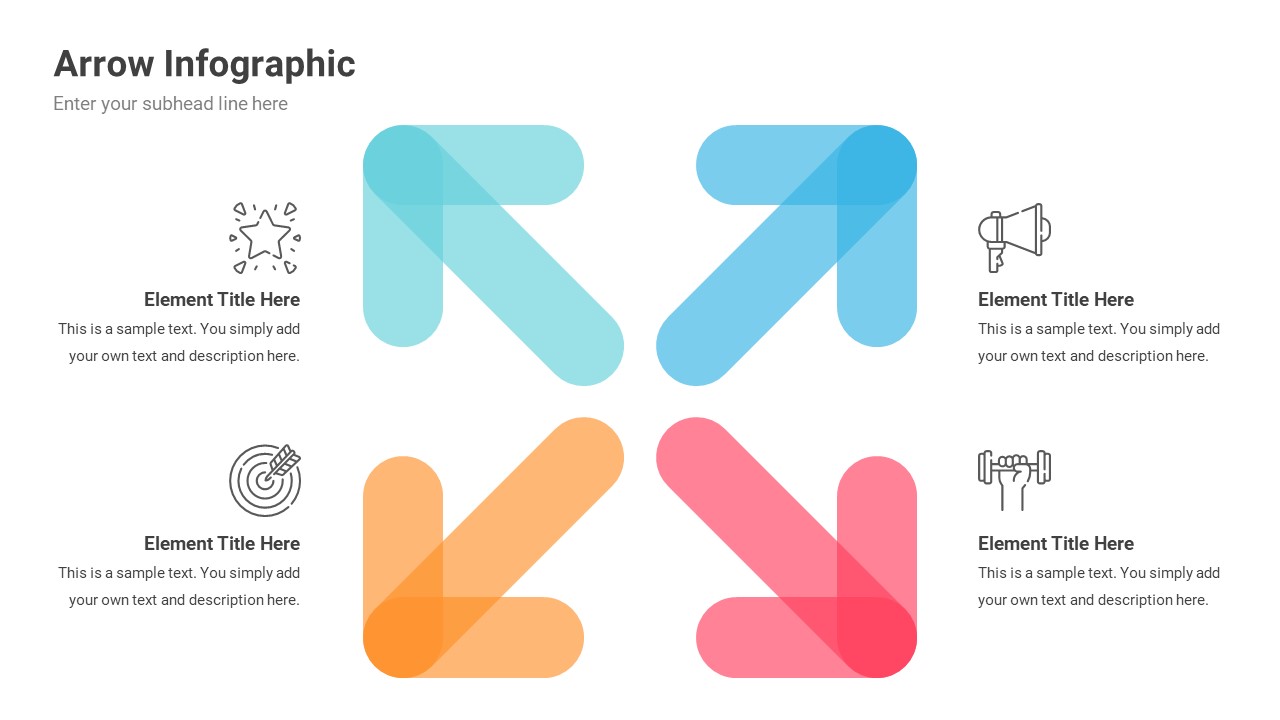 Arrow Infographics PowerPoint Template Diagrams, Presentation Templates