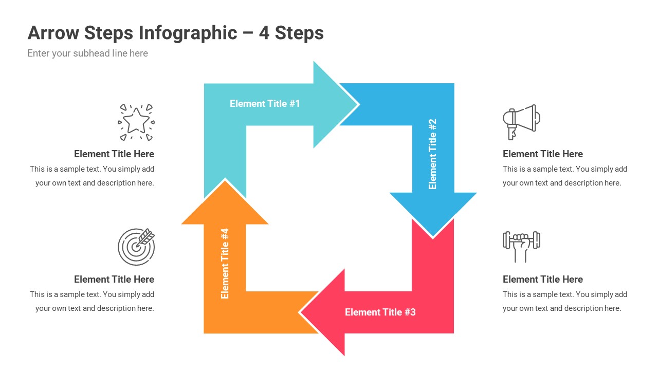 Arrow Infographics PowerPoint Template Diagrams, Presentation Templates